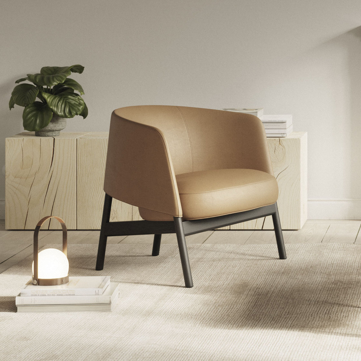Collar Lounge Chair with Wood Frame – modernlink